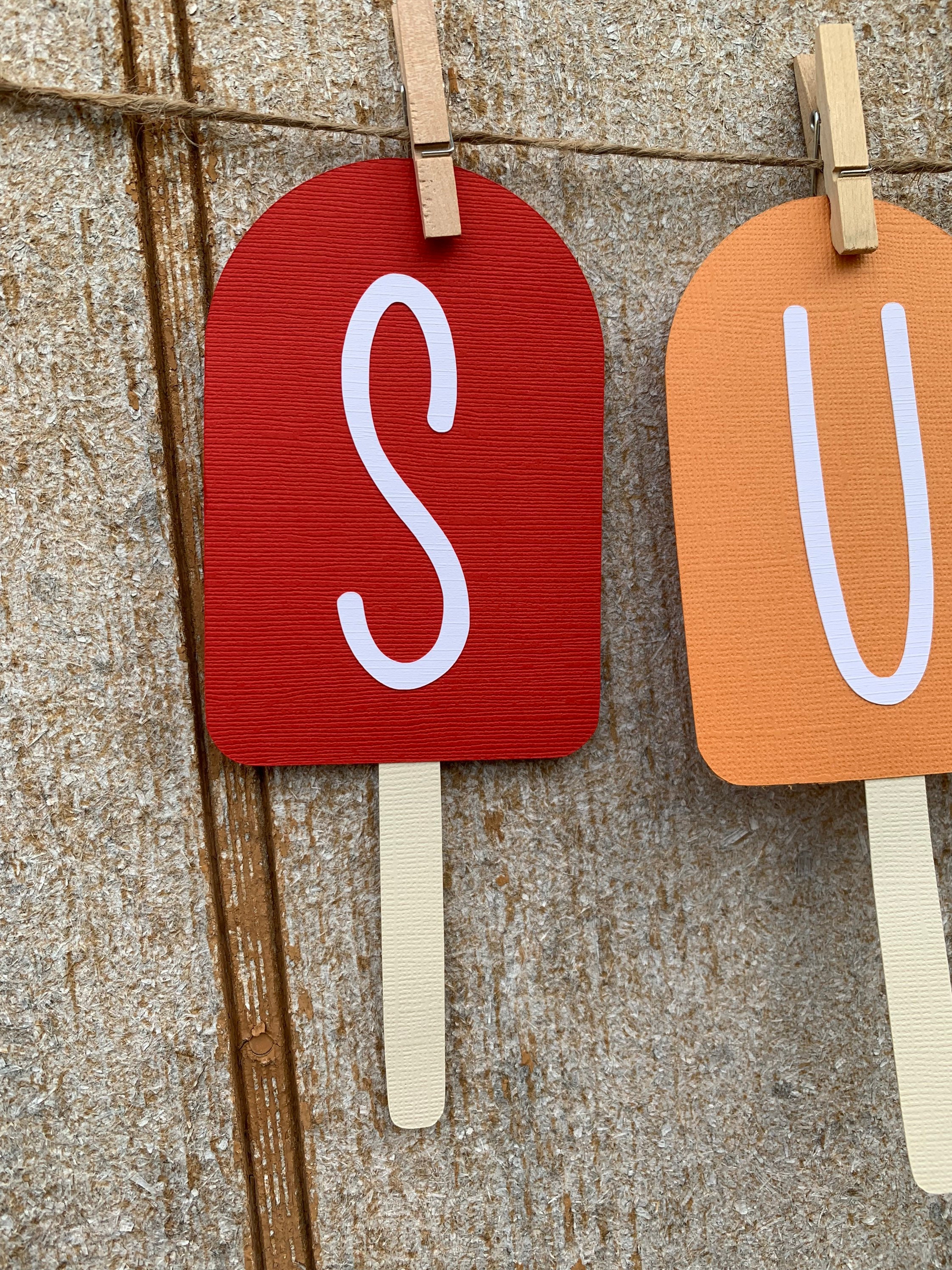 Summer Garland | Popsicle Garland | Summer Banner | Popsicle Banner ...