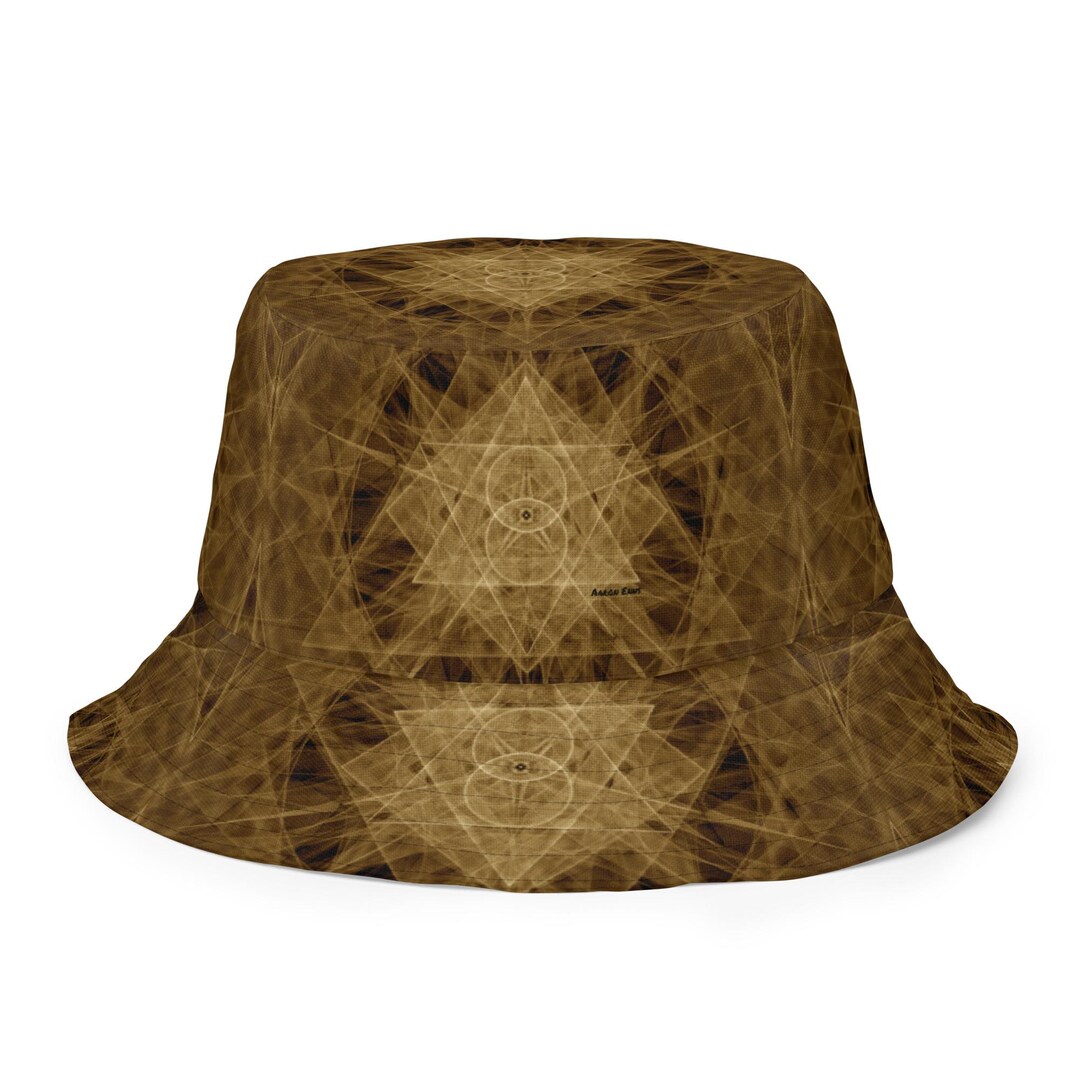 Reversible Bucket Hat, 3rd Eye Sacred Geometry Design - Etsy