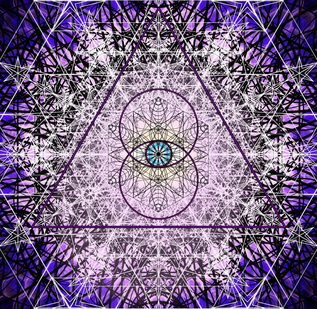 Poster “tri Eye”, Sacred Geometry Third Eye Psychedelic Trippy Poster ...