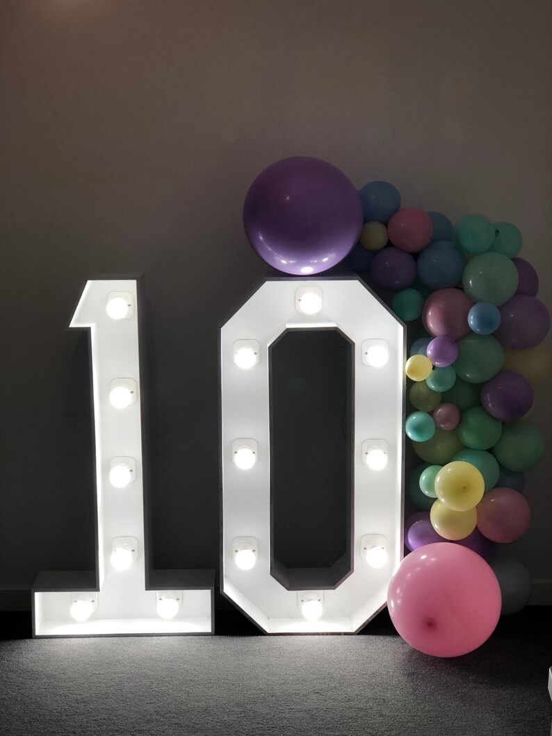 4ft lighted up numbers | Etsy