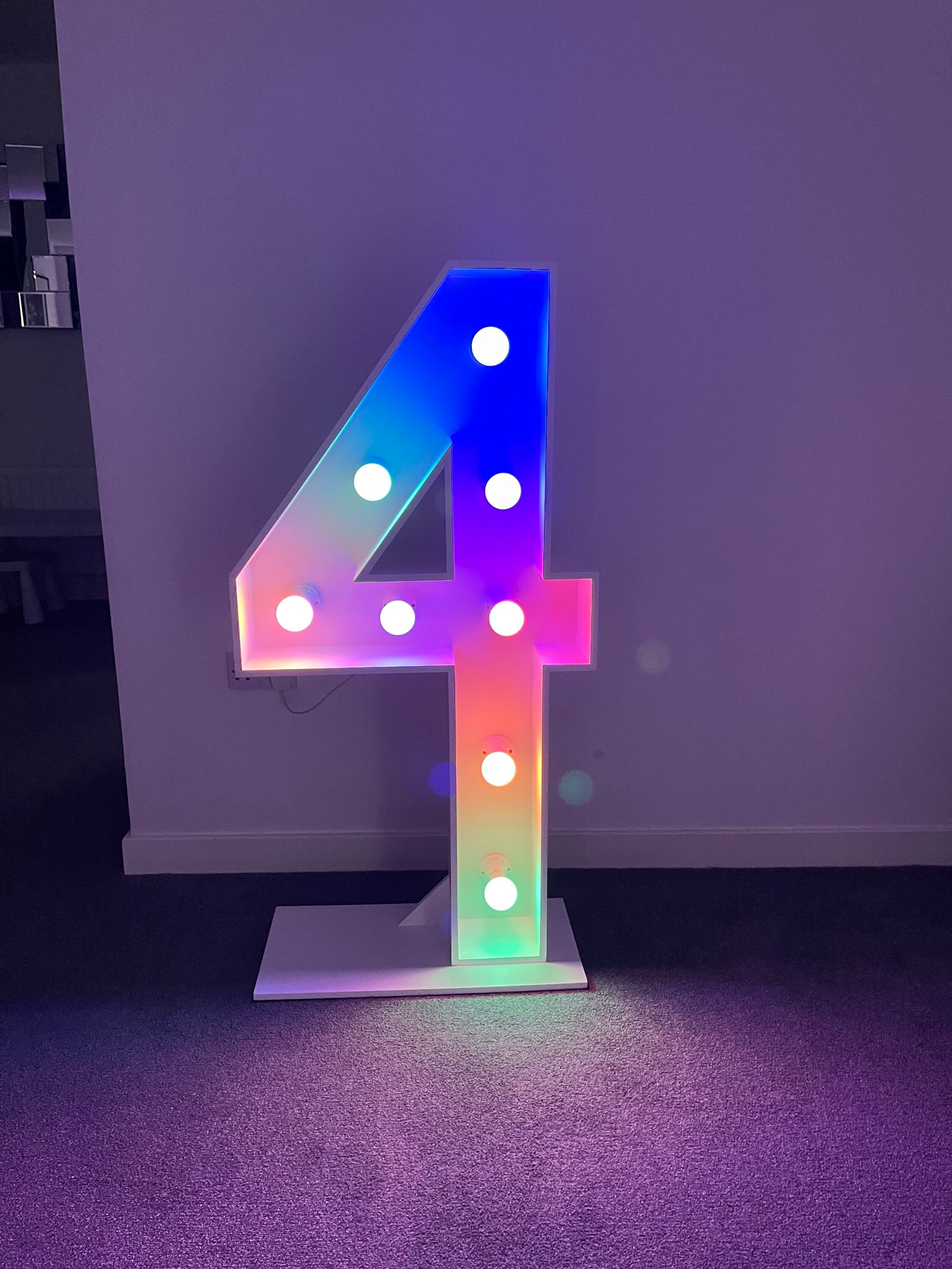 4ft lighted up numbers | Etsy