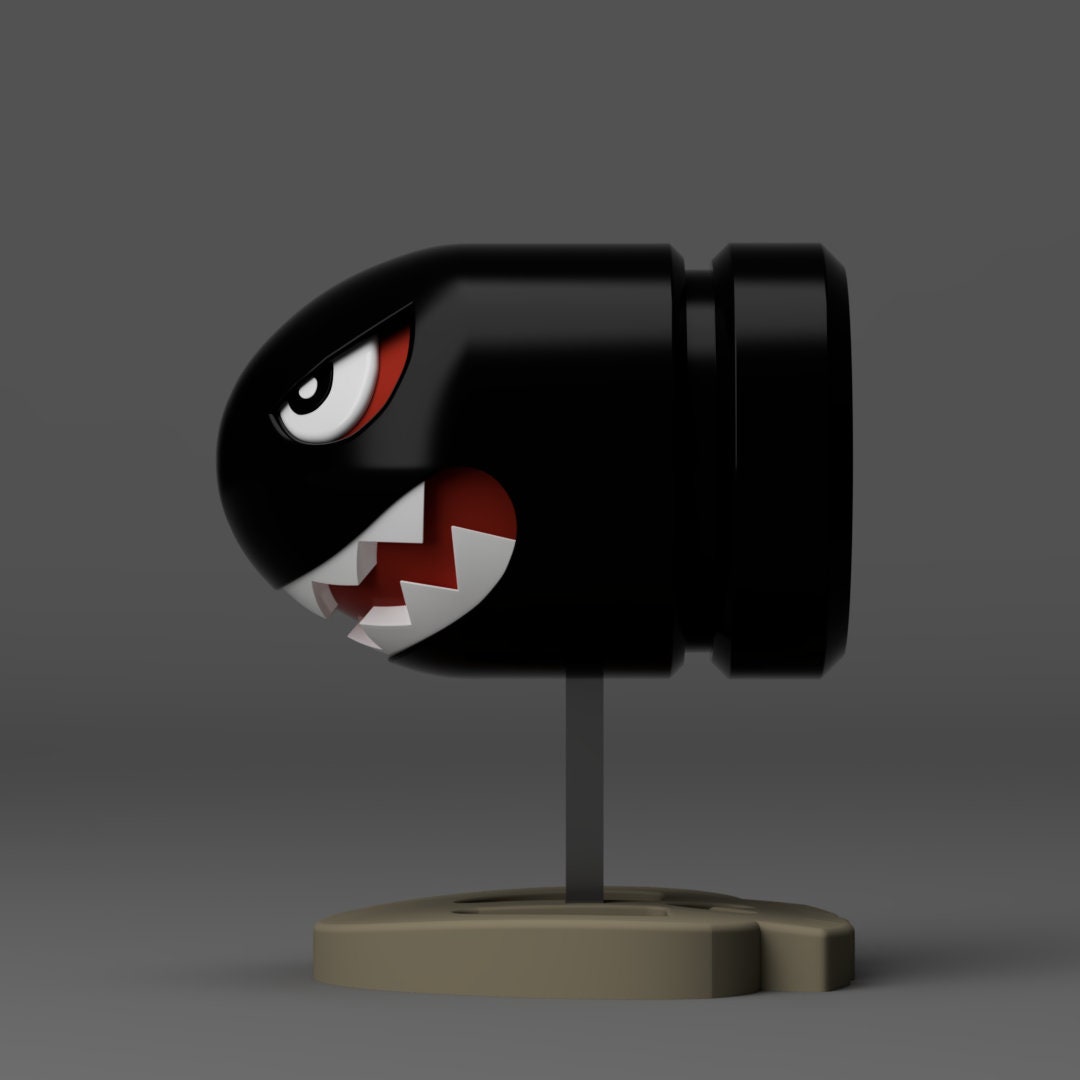3D Printed Statue: Bullet Bill Jr. Digital 3D Model (download) |bullet ...