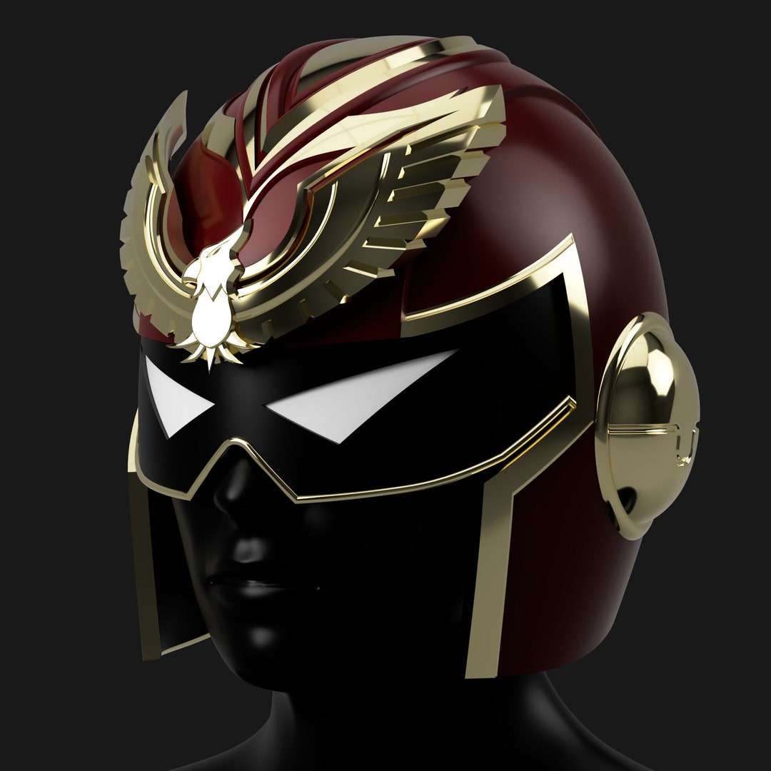 Captain Falcon Helmet 3D Model: Super Smash Bros Cosplay Prop (digital ...