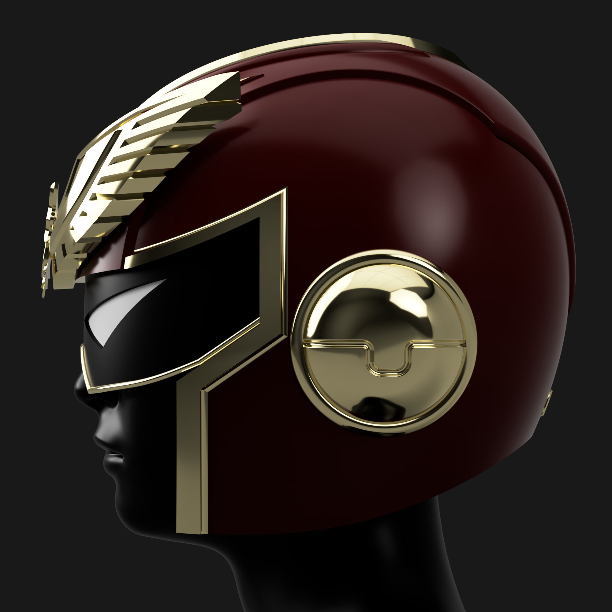 Captain Falcon Helmet 3D Model: Super Smash Bros Cosplay Prop (digital ...