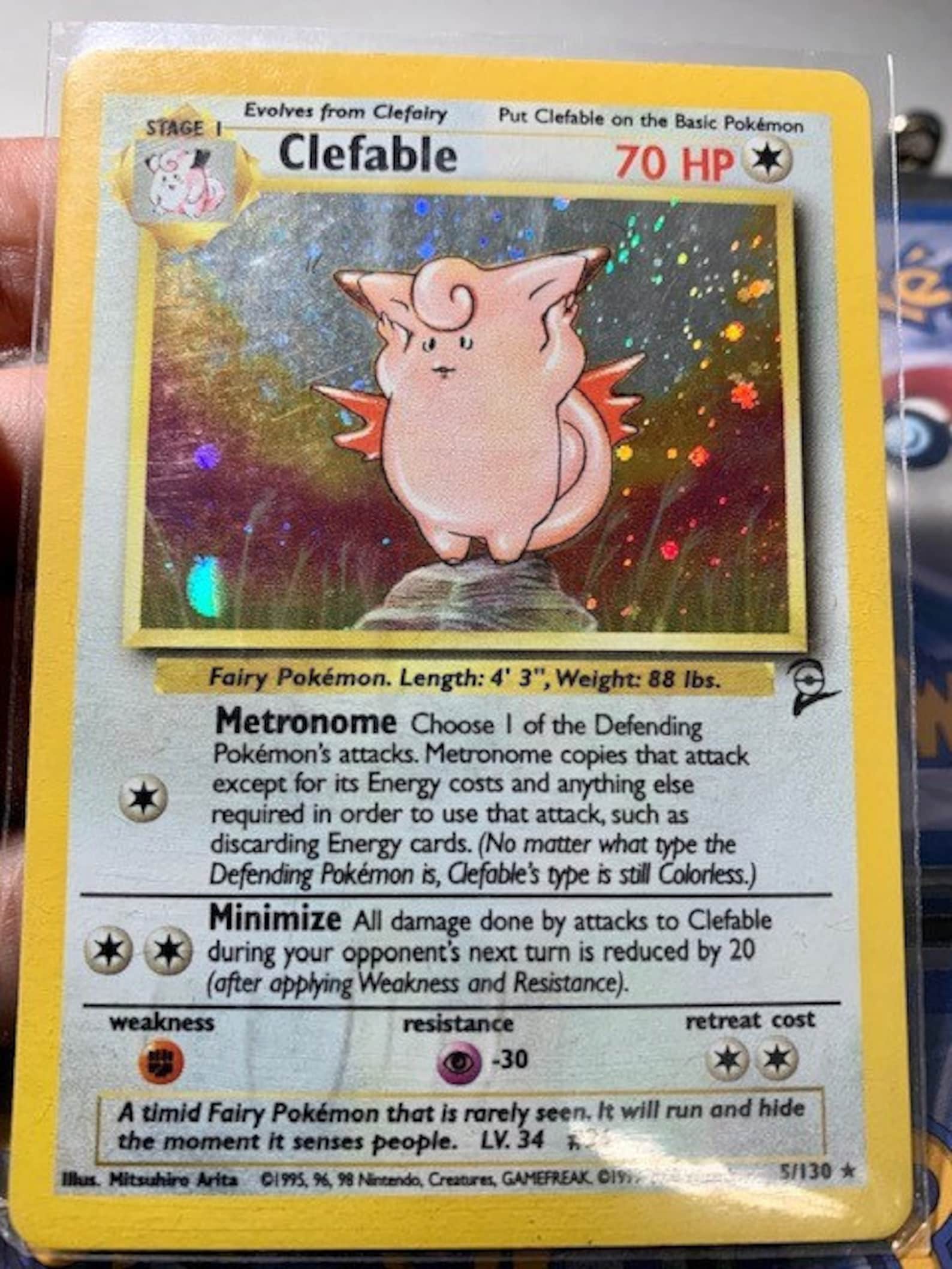 1999 Clefable HOLO Pokémon Card - Great Condition - Etsy