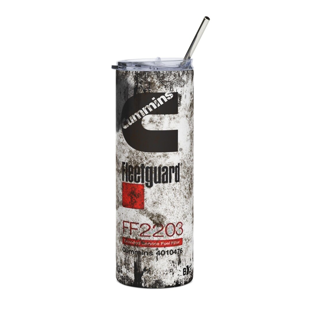 Cummins Fleetguard Stainless Steel Tumbler, 20oz, Industrial Drinkware ...