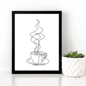 Coffee Line Art, Single Line Drawing, Coffee Illustration, Line Art ...