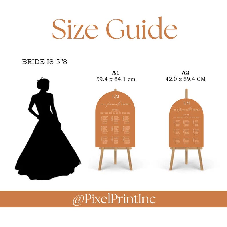 Printed Arch Wedding Seating Plan, Modern Seating Chart Sign, Foam ...