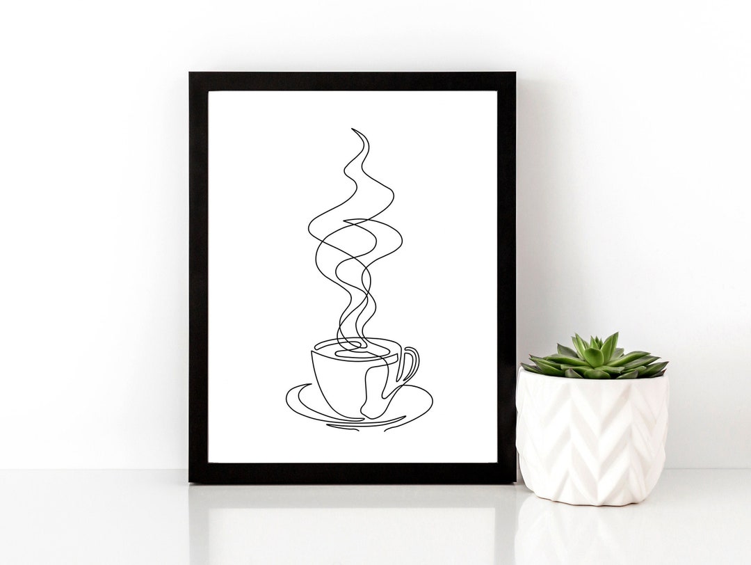 Coffee Line Art, Single Line Drawing, Coffee Illustration, Line Art ...