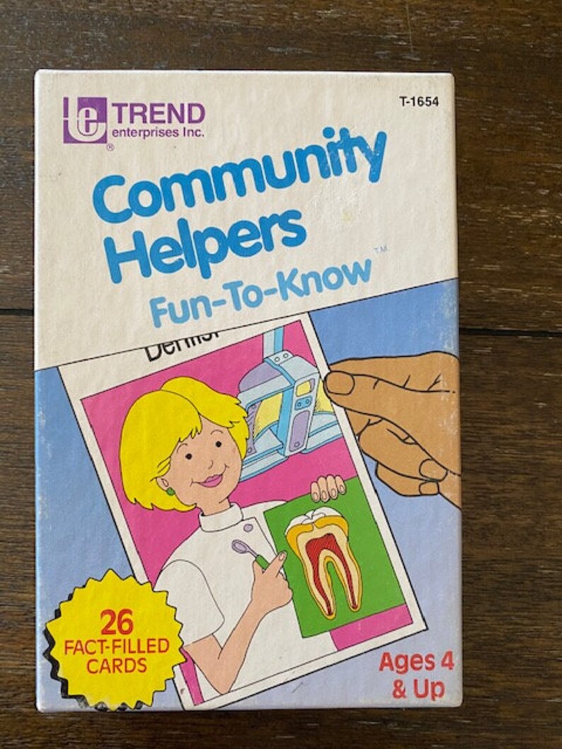 Vintage 1986 Trend enterprises Community helpers Fun to Know | Etsy Vintage 1986 Trend enterprises Community helpers Fun to Know | Etsy