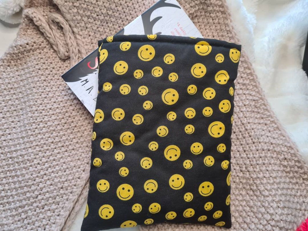 Retro Smiley Face Book Sleeve 90s Book Pouch Padded Sleeve for Books ...