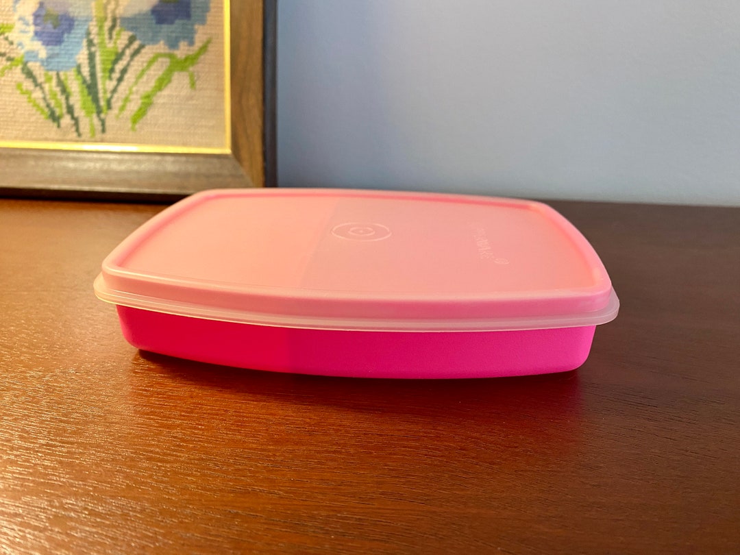 Vintage Tupperware 813 Packette Bright Hot Pink Divider Storage ...