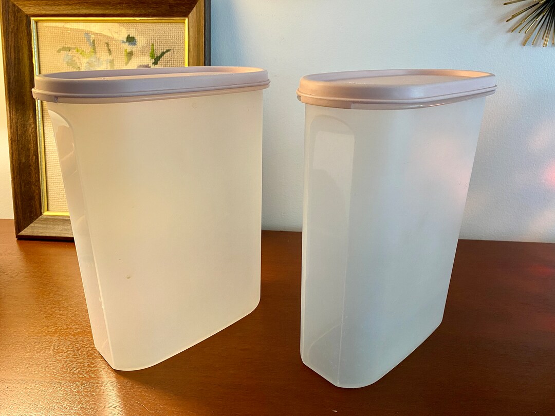 Vintage Tupperware Modular Mates Set of 2 4 Oval Tall Frosted ...