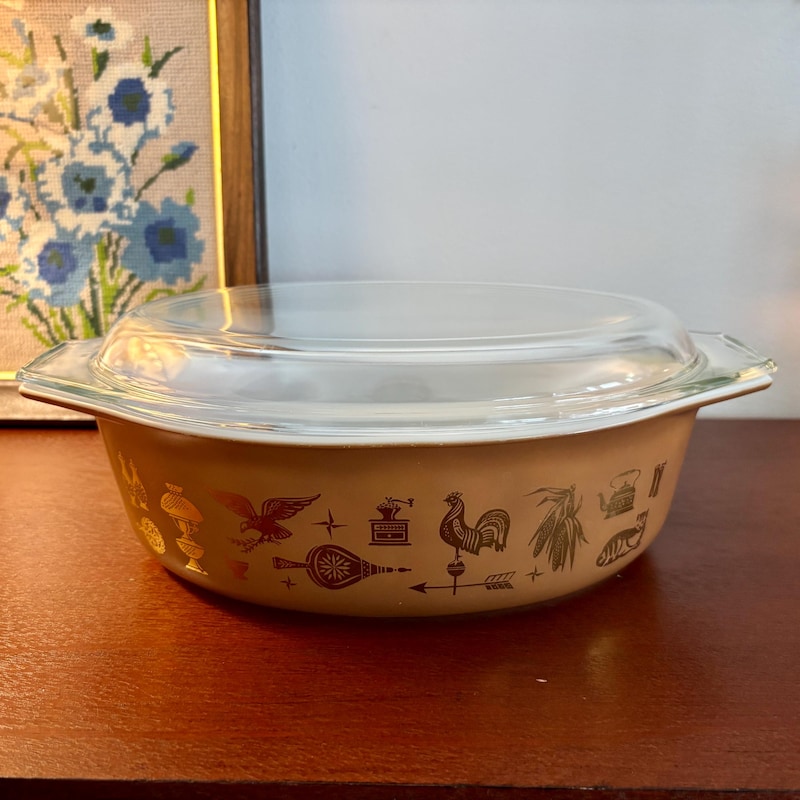 Brown Pyrex Oval Dish - Etsy