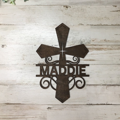 Baptism Gift Wooden Name Cross Personalized Cross First - Etsy
