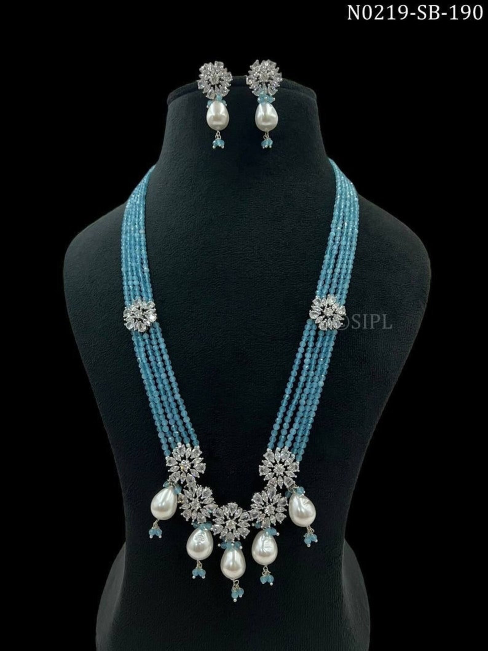 Floral Kundan Long Mala With Earrings, Punjabi Jewelry - Etsy