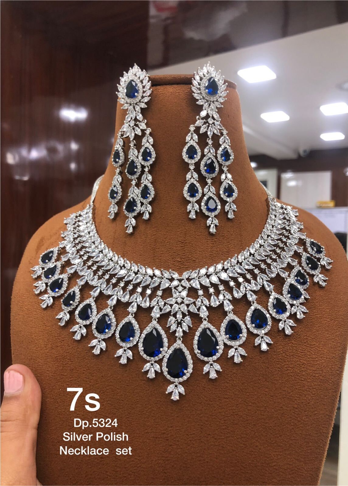 American DIAMOND Jewelry American Diamond Necklace Earrings Combo sabyasachi Wedding Necklace engagement Necklace cz Ad Necklace Set Etsy