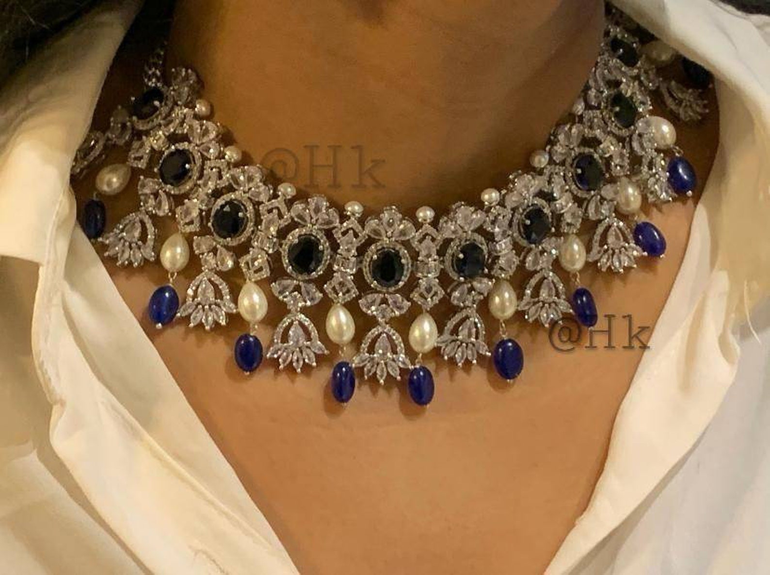 American DIAMOND Jewelry American Diamond Necklace Earrings - Etsy