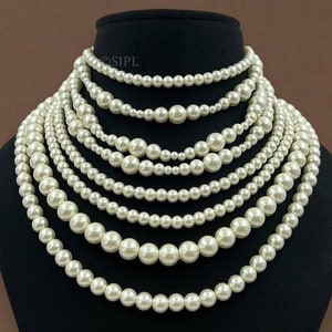 Multilayered Shell Pearl Choker Set - Royal Look - Etsy