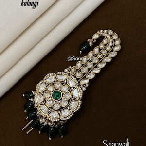 Buy Kundan Kalgi/indian Groom Jewelry/groom Pagri Brooch/dulha Kalangi ...