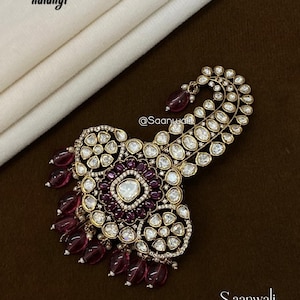 Buy Kundan Kalgi/indian Groom Jewelry/groom Pagri Brooch/dulha Kalangi ...