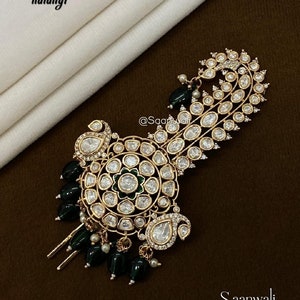 Buy Kundan Kalgi/indian Groom Jewelry/groom Pagri Brooch/dulha Kalangi ...