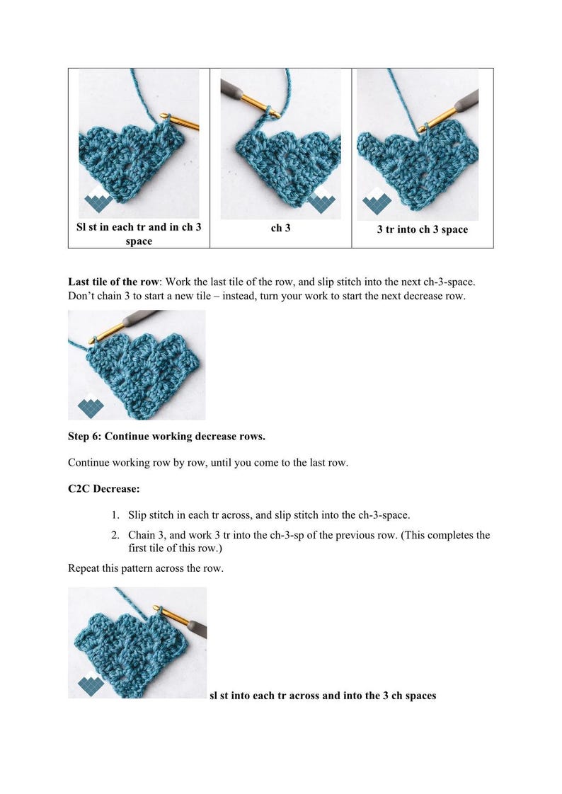 C2C Crochet Pattern Download - Etsy
