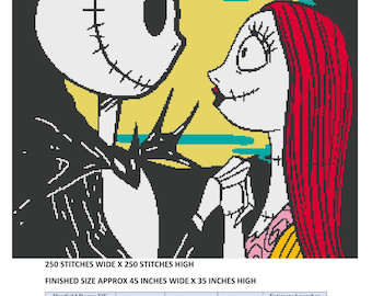 LARGE Jack and Sally C2C Crochet Pattern Download - Etsy
