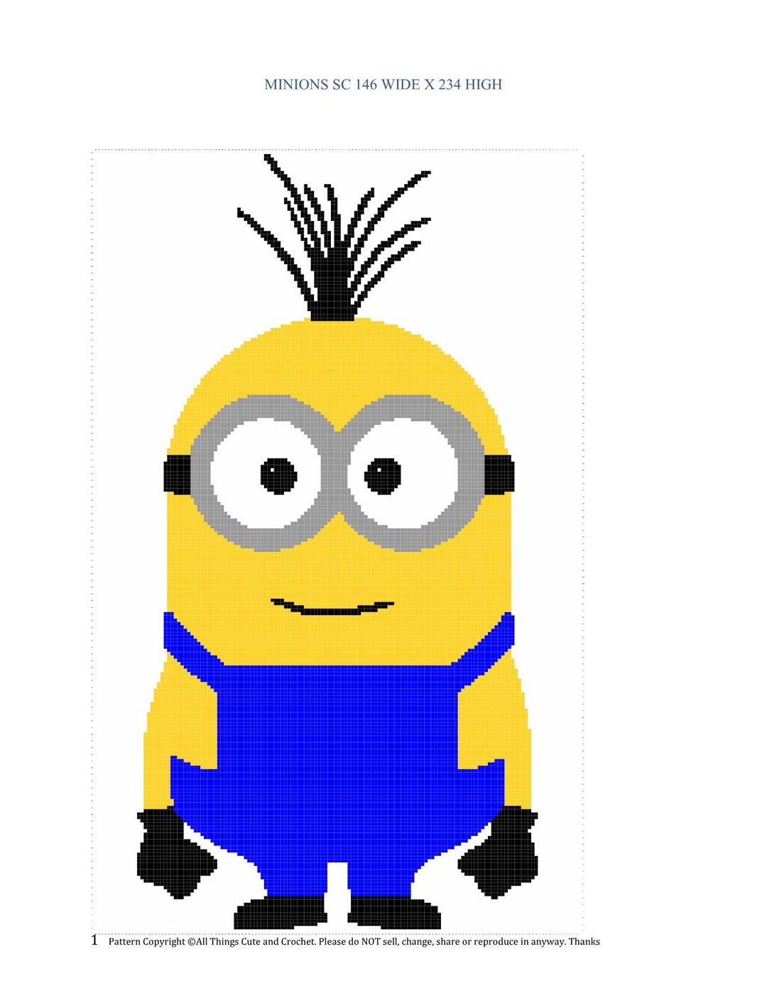 Minion SC Crochet Pattern Download - Etsy