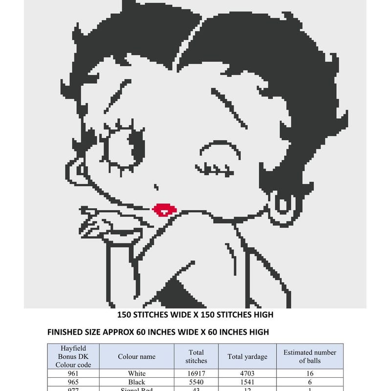 Betty Boop Crochet Pattern - Etsy