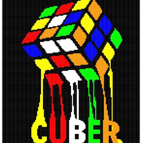 Dripping Rubik's Cube C2C Crochet Pattern Download - Etsy UK