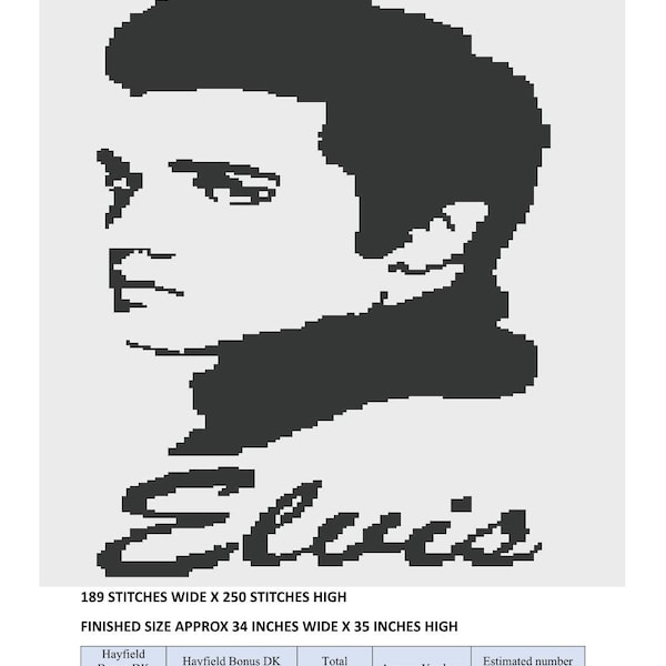 Elvis Crochet Pattern - Etsy