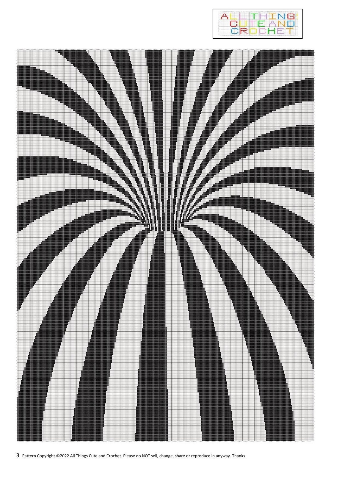 Vortex Illusion Crochet Pattern Download - Etsy