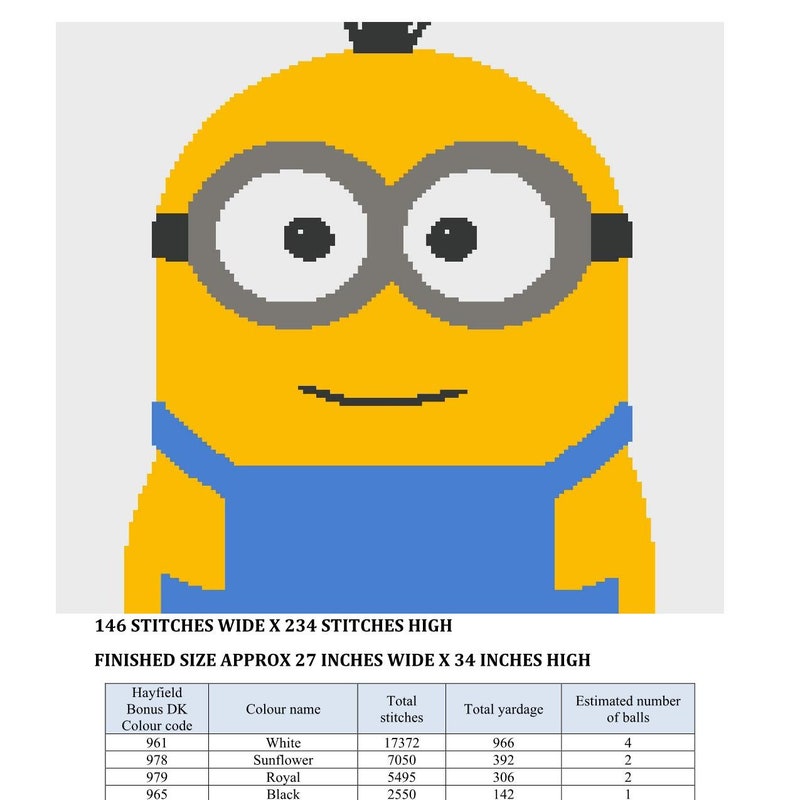 Minion Pattern - Etsy