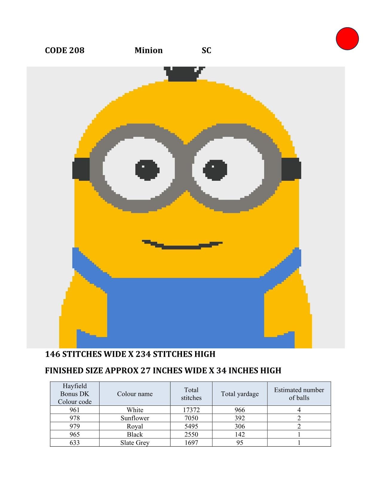 Minion SC Crochet Pattern Download - Etsy