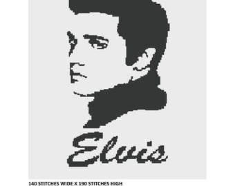 Elvis Presley Graph Afghan Crochet Pattern Elvis Blanket Graphgan, Row ...