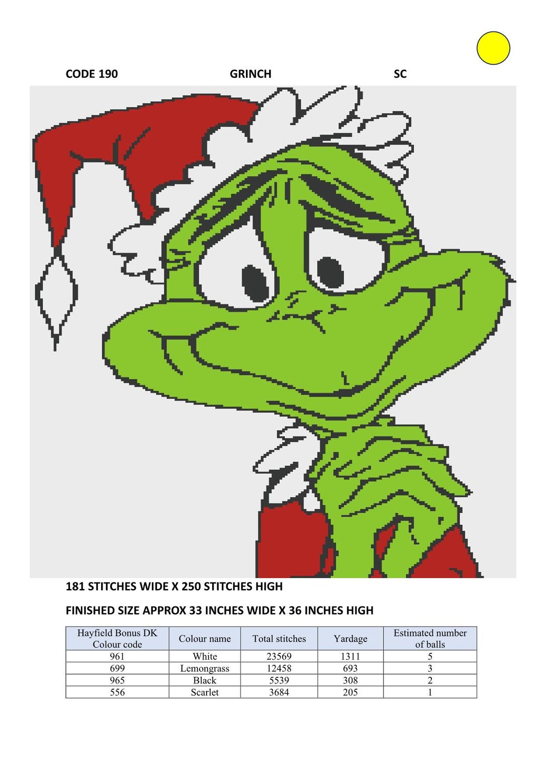 LEFT HANDED Christmas SC Crochet Pattern Download - Etsy