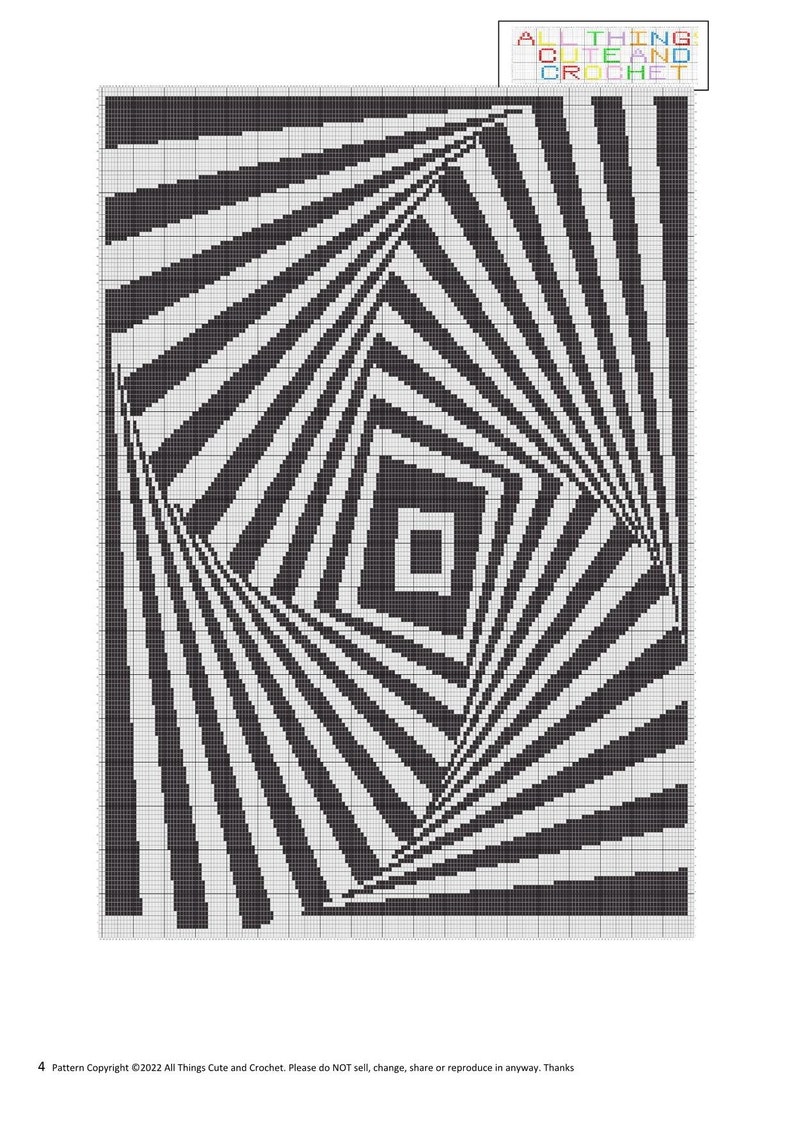 Vortex Illusion Crochet Pattern Download - Etsy