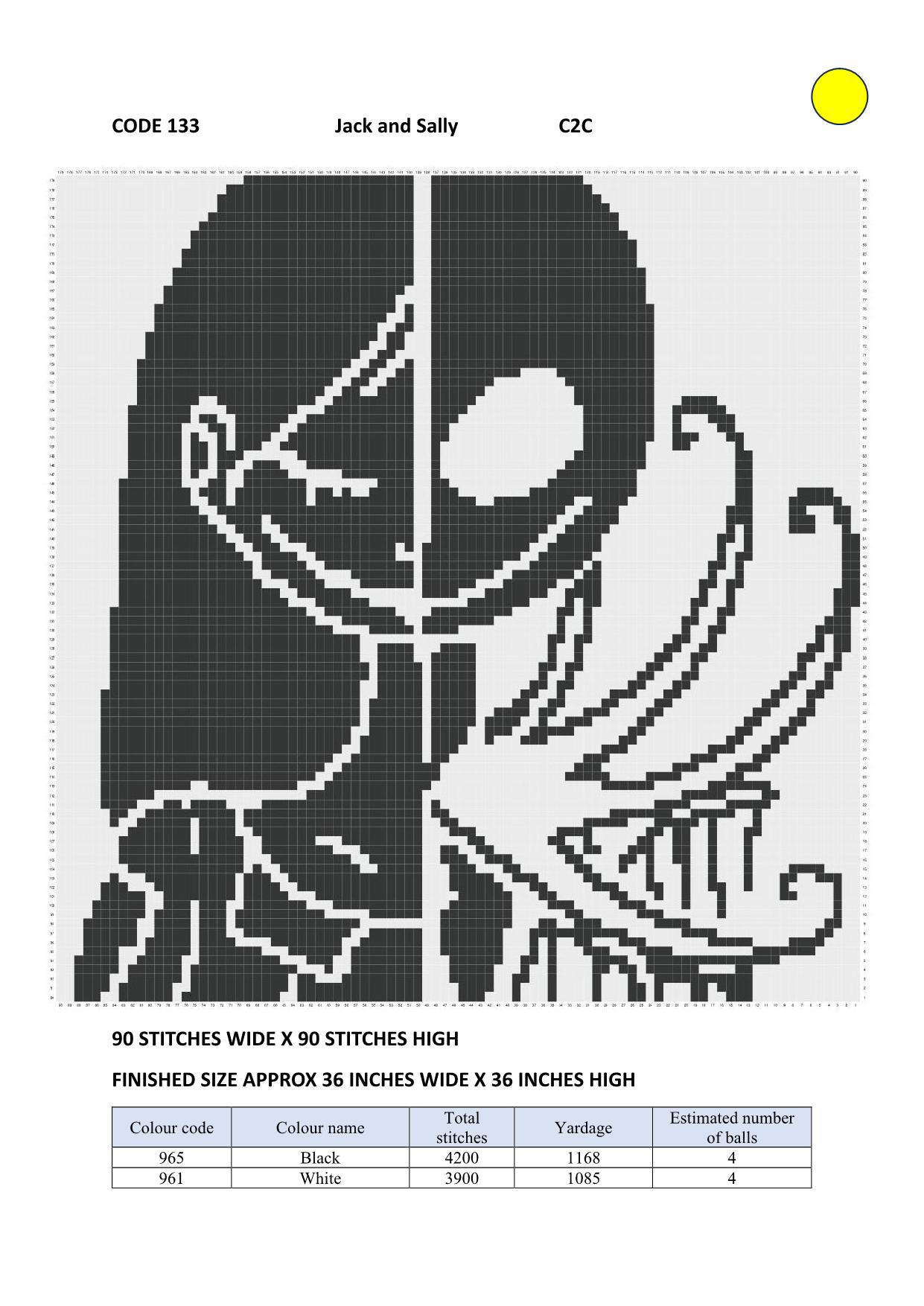 Jack and Sally C2C Crochet Pattern Download - Etsy
