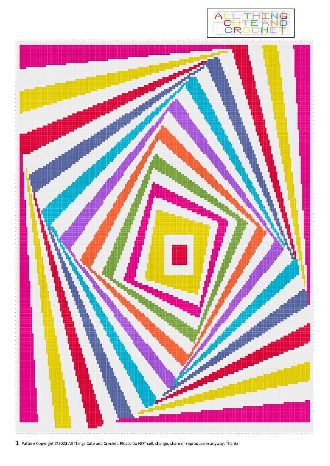 Vortex Illusion Crochet Pattern Download - Etsy