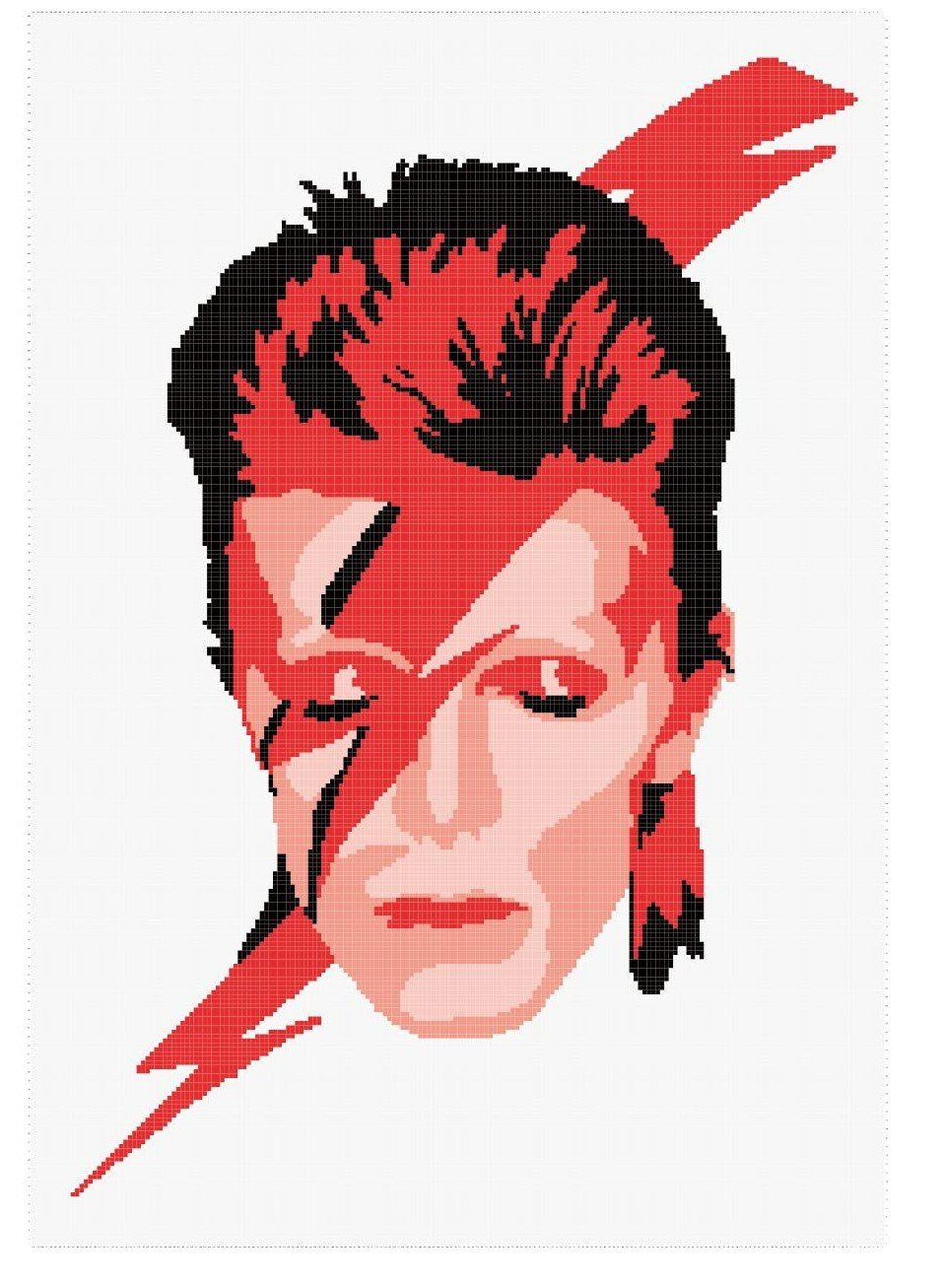 David Bowie Knitting Pattern David Bowie Print T Shirt Optical White