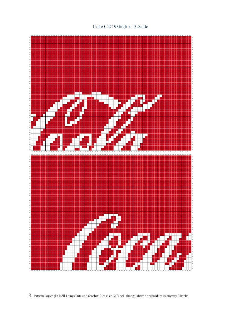 SMALL C2C Crochet Pattern Download - Etsy