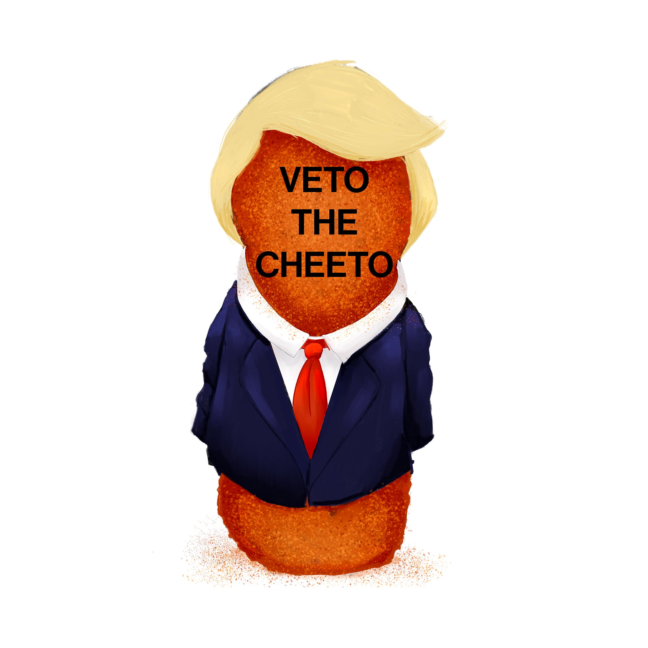 Limited Edition VETO THE CHEETO Face “forgotten Cheeto” 2.5 Inch, Oval ...