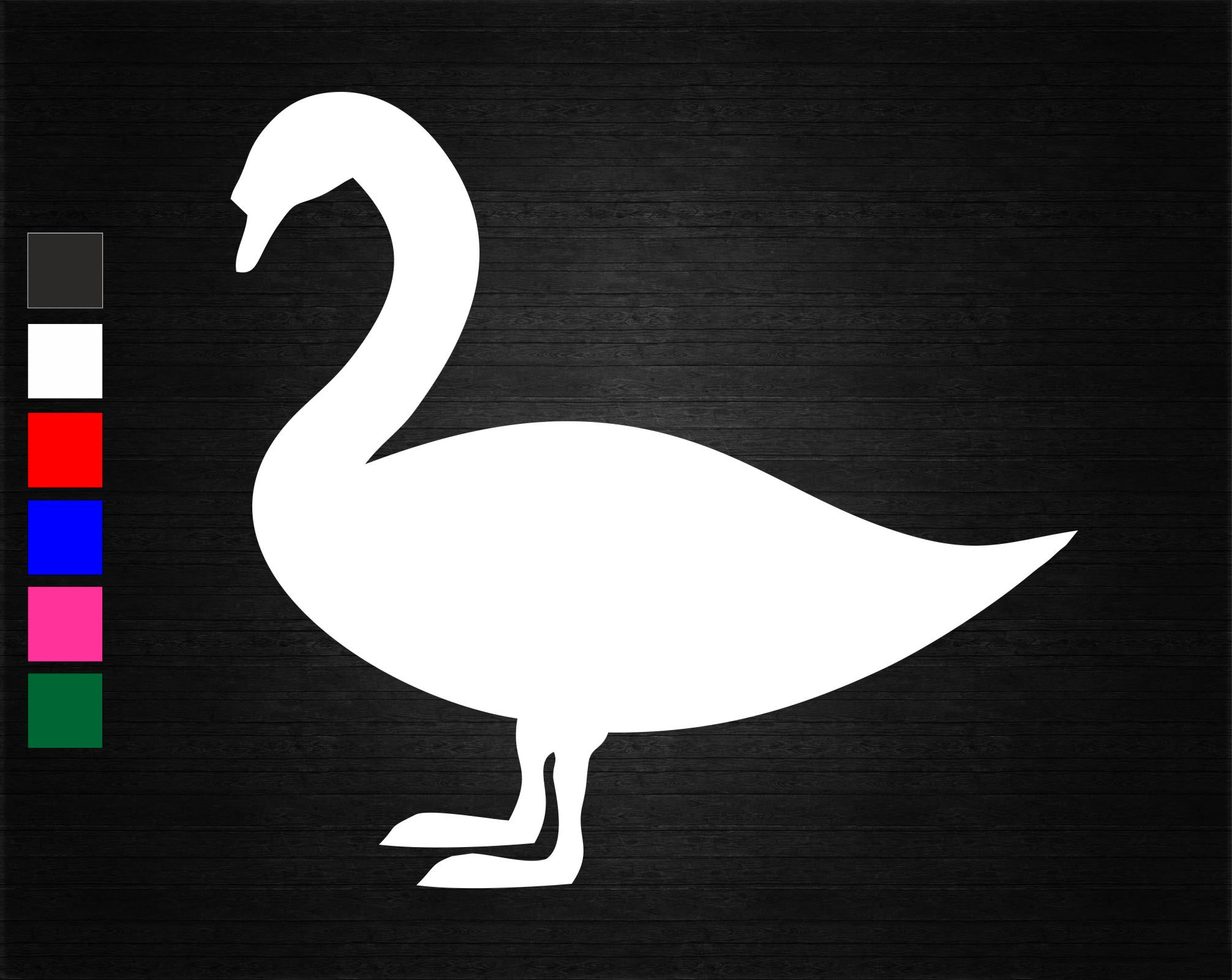 Swan Bird Wildlife Vinyl Decal Sticker Wall Door Window Car | Etsy