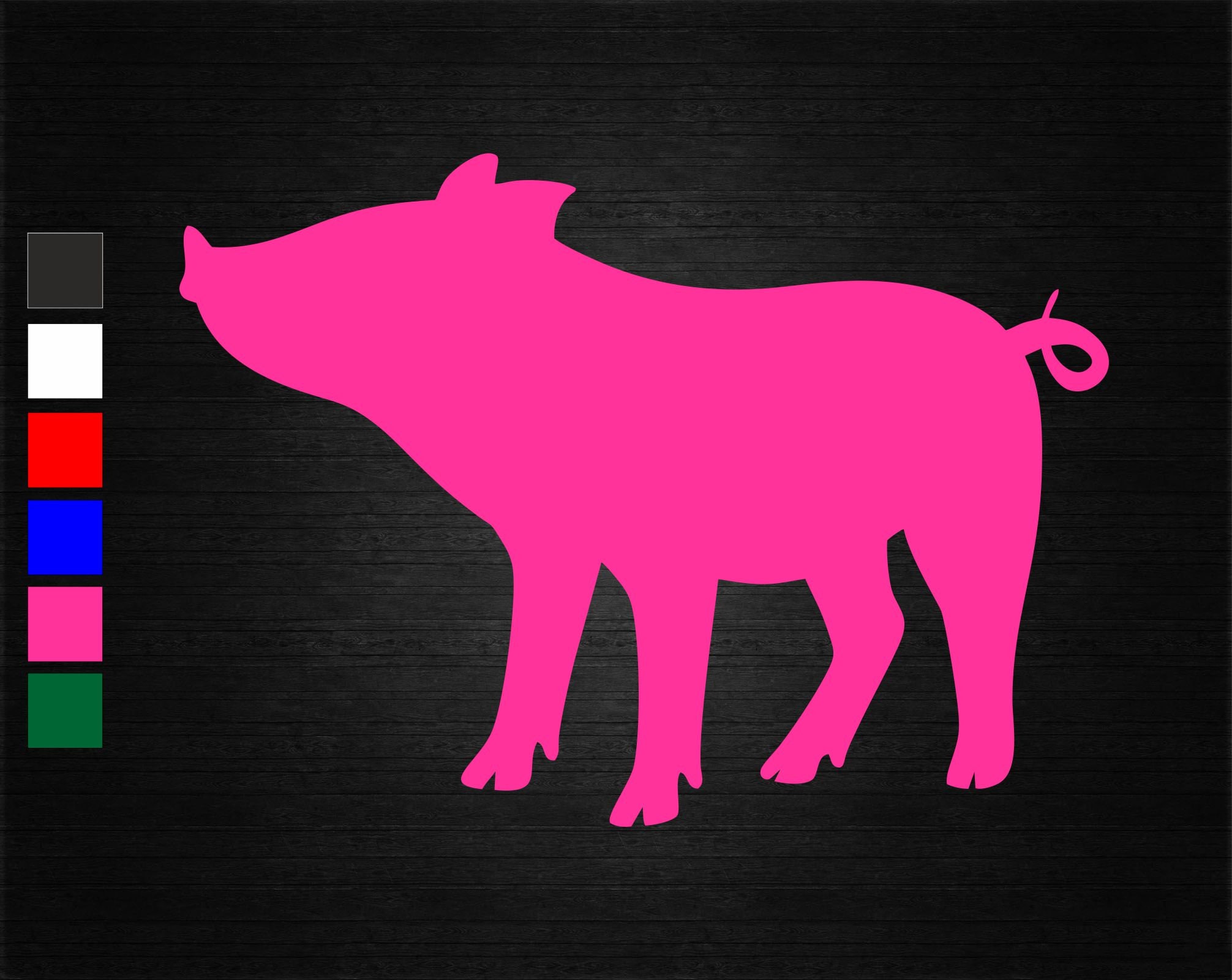 Pig Farm Animal Vinyl Decal Sticker Wall Door Window Car Van Bike Lorry ...