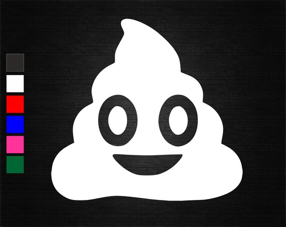 Poo emoji funny vinyl decal sticker wall door window car van | Etsy