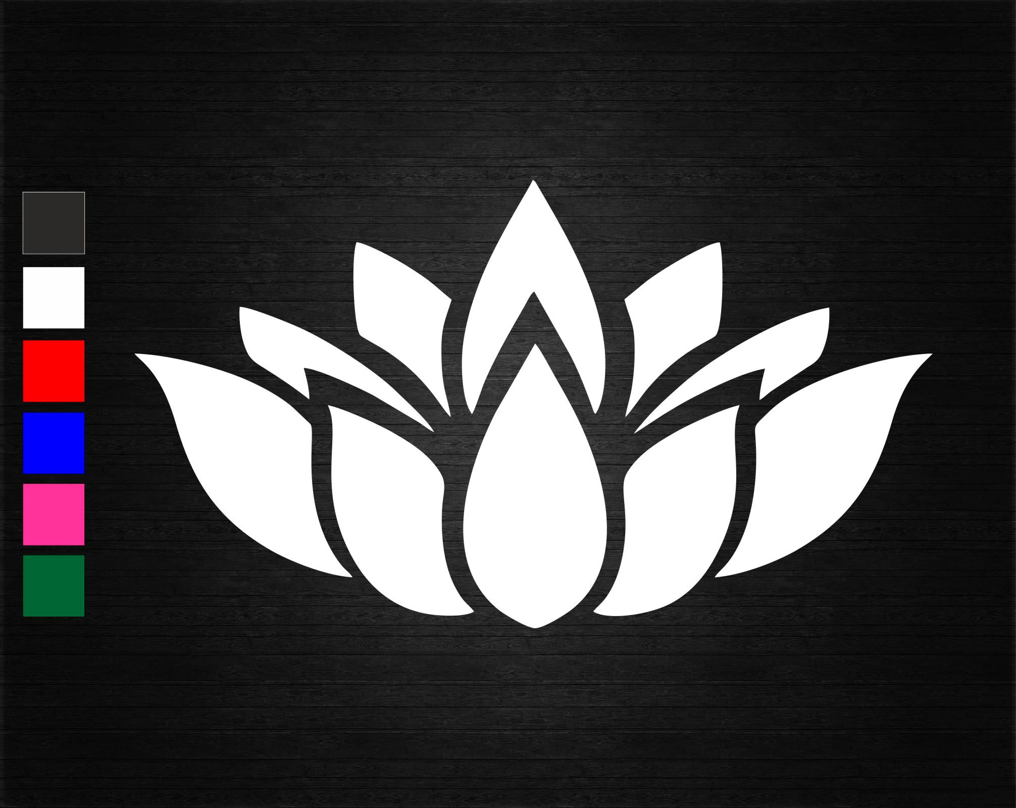 Lotus Flower Vinyl Decal Sticker Wall Door Window Car Van Bike | Etsy