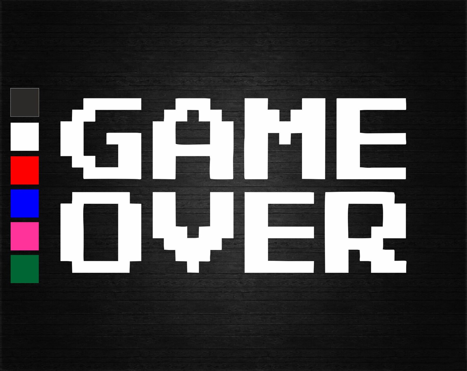 Game Over Retro Gaming Vinyl Decal Sticker Wall Door Window - Etsy