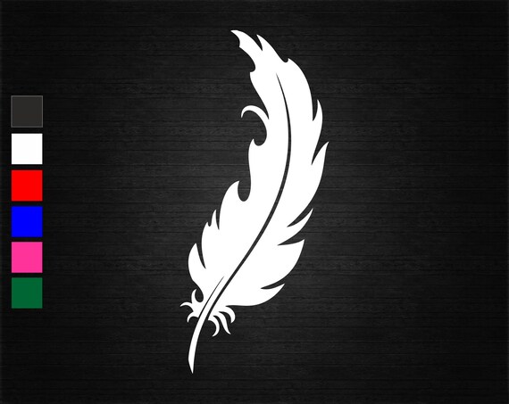 Feather Vinyl Decal Sticker Wall Door Window Car Van Bike | Etsy