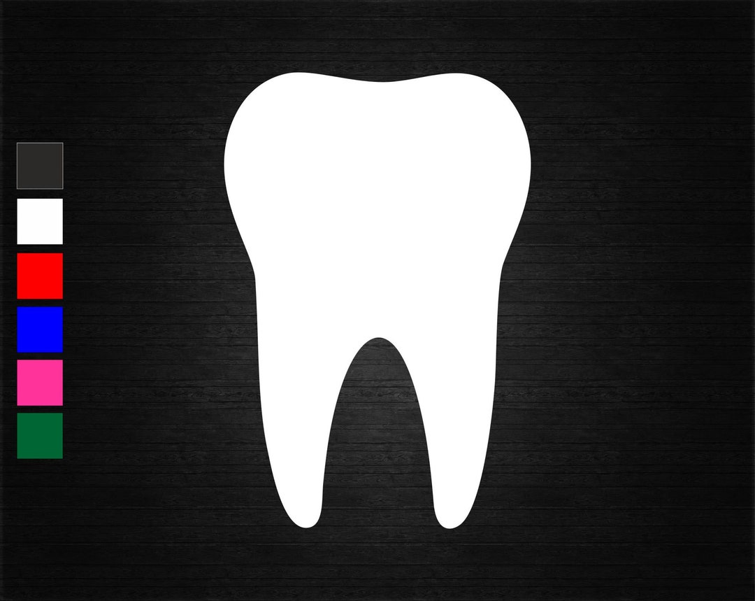 Tooth Dental Dentist Vinyl Decal Sticker Wall Door Window Car Van Bike ...